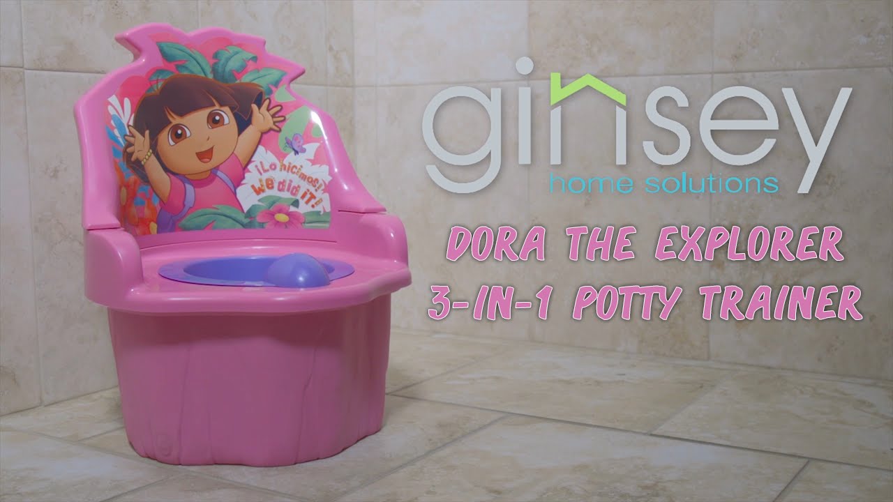 Ginsey Nickelodeon Dora the Explorer 3-in-1 Potty Trainer - YouTube