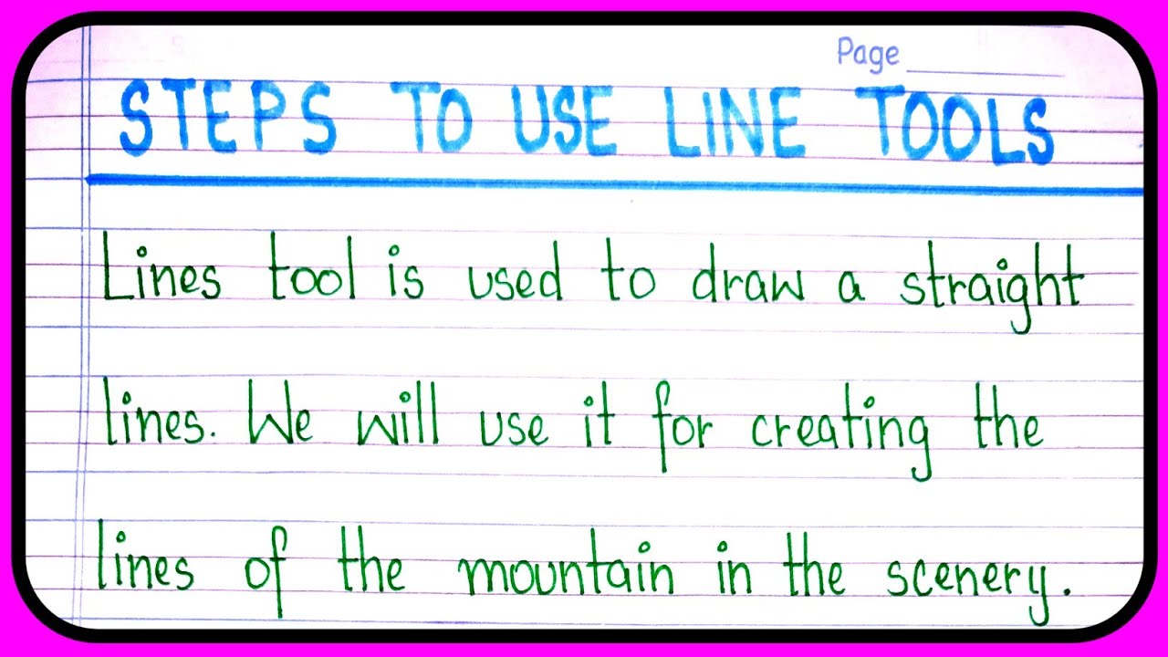 How to use line tools | Steps to use line tools | Line tools in paint ...