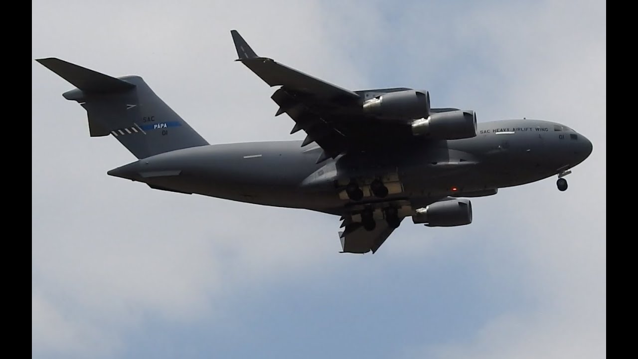 Take off & Landing Heavy Airlift Wing C17 Globemaster - Aviano 15/06 ...