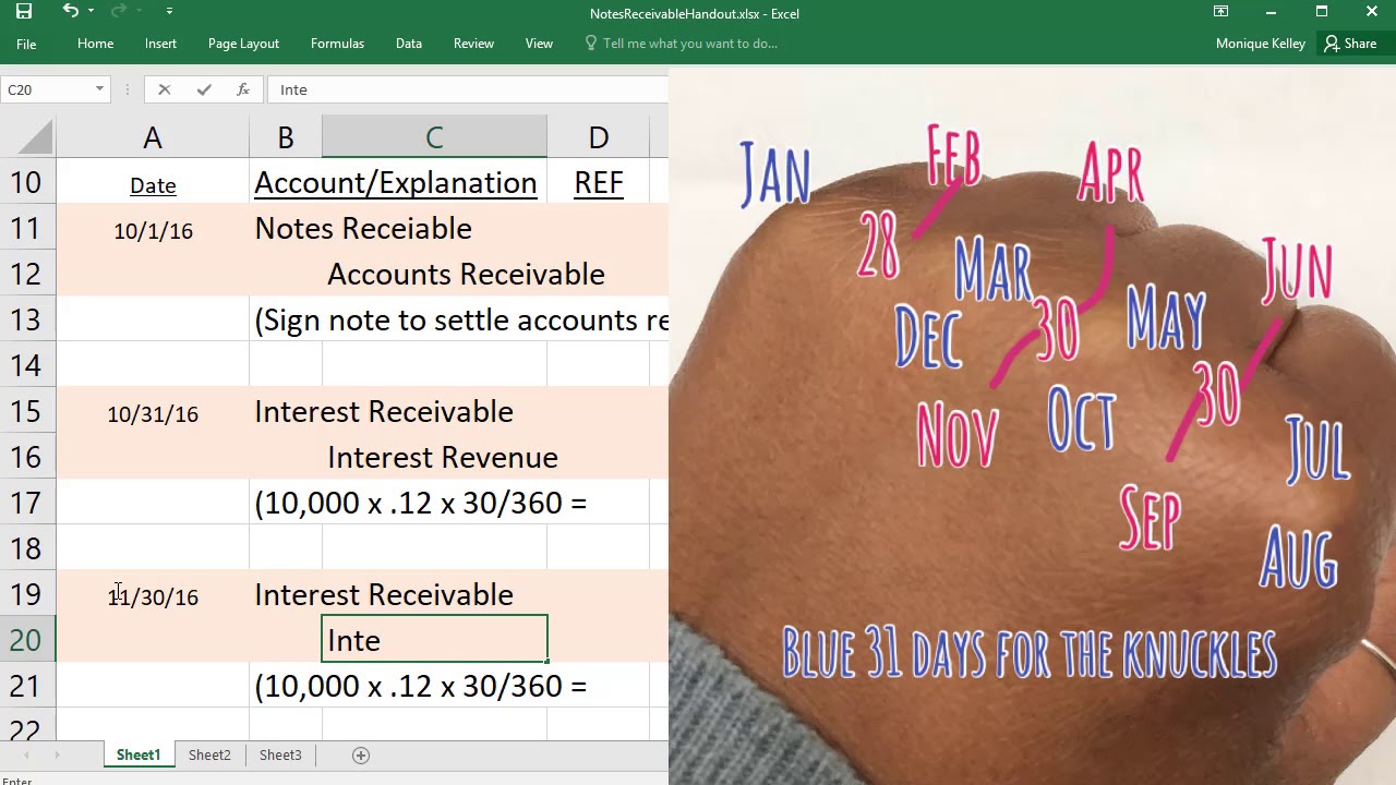 Accounting Example for Notes Receivable - YouTube
