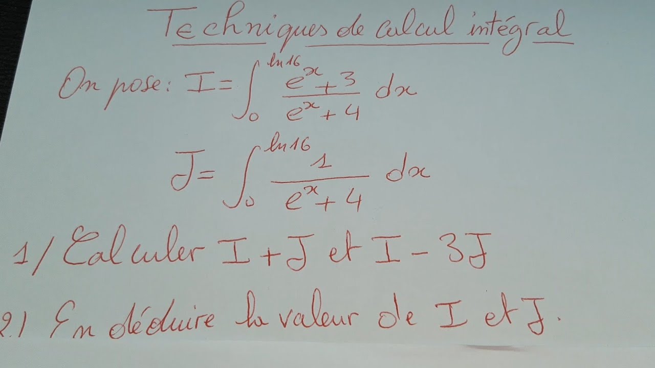 technique de calcul intégral v1 - YouTube