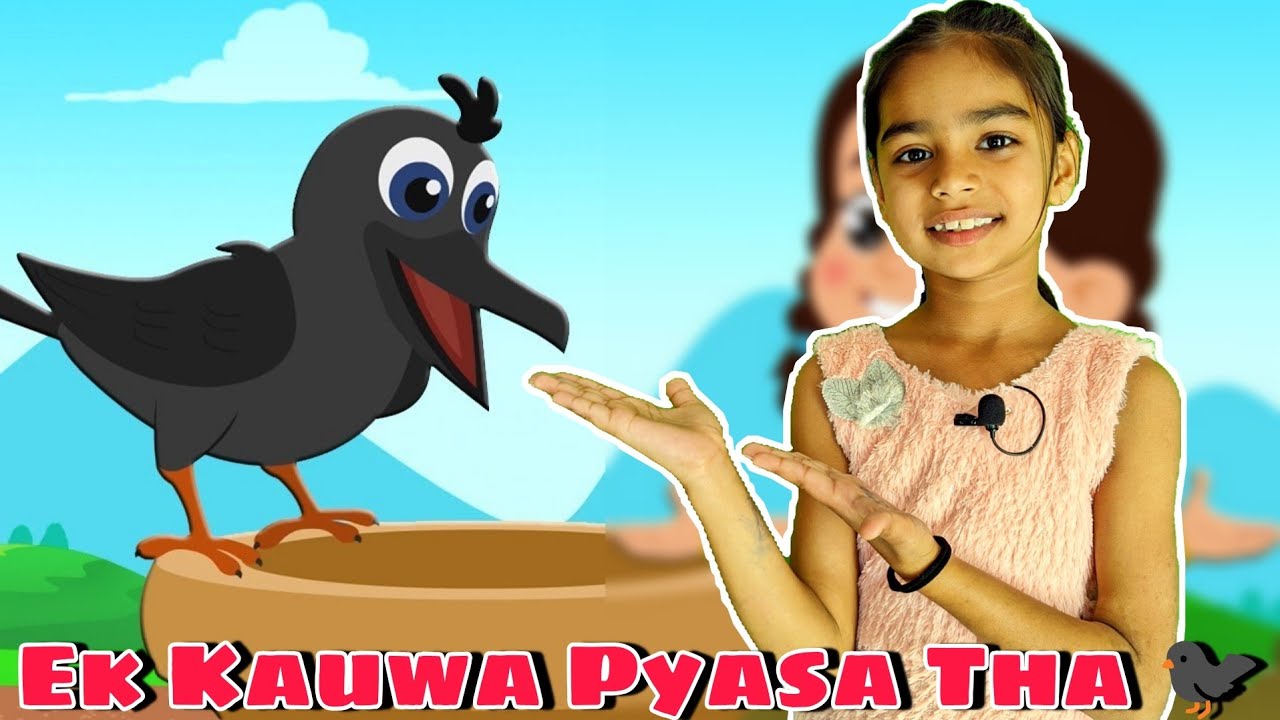 Ek Kauwa Pyasa Tha Nursery Hindi Rhymes | एक कौवा प्यासा था , 🐒 Bandar ...