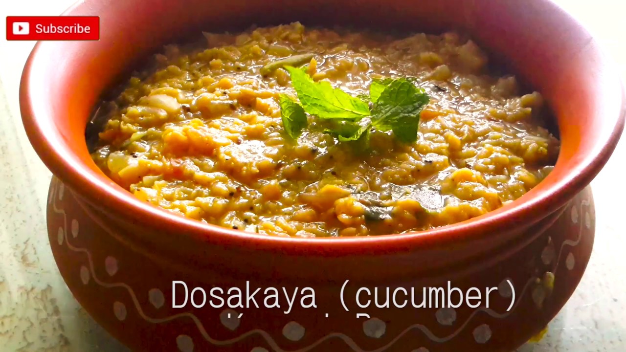 Dosakaya Cucumber Kesari Dal Curry for Rotis - YouTube