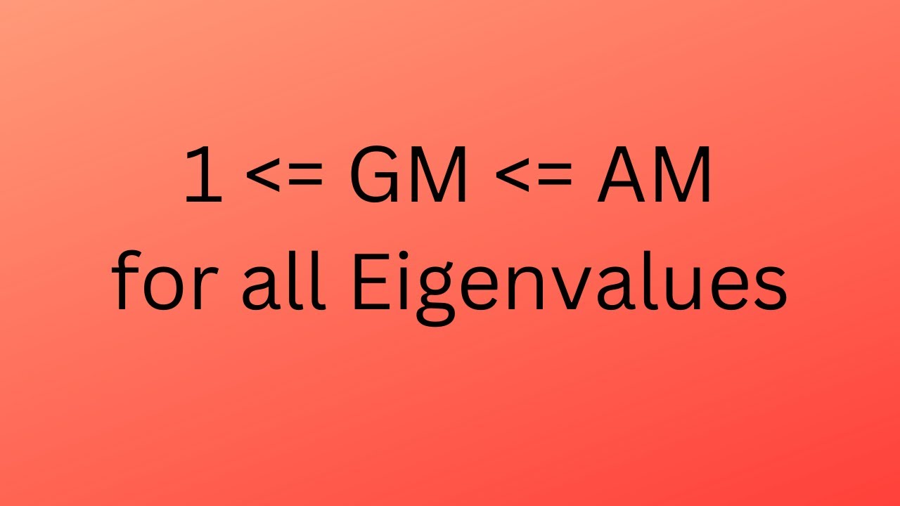 Proof of - Geometric Multiplicity is less equal Algebraic Multiplicity ...