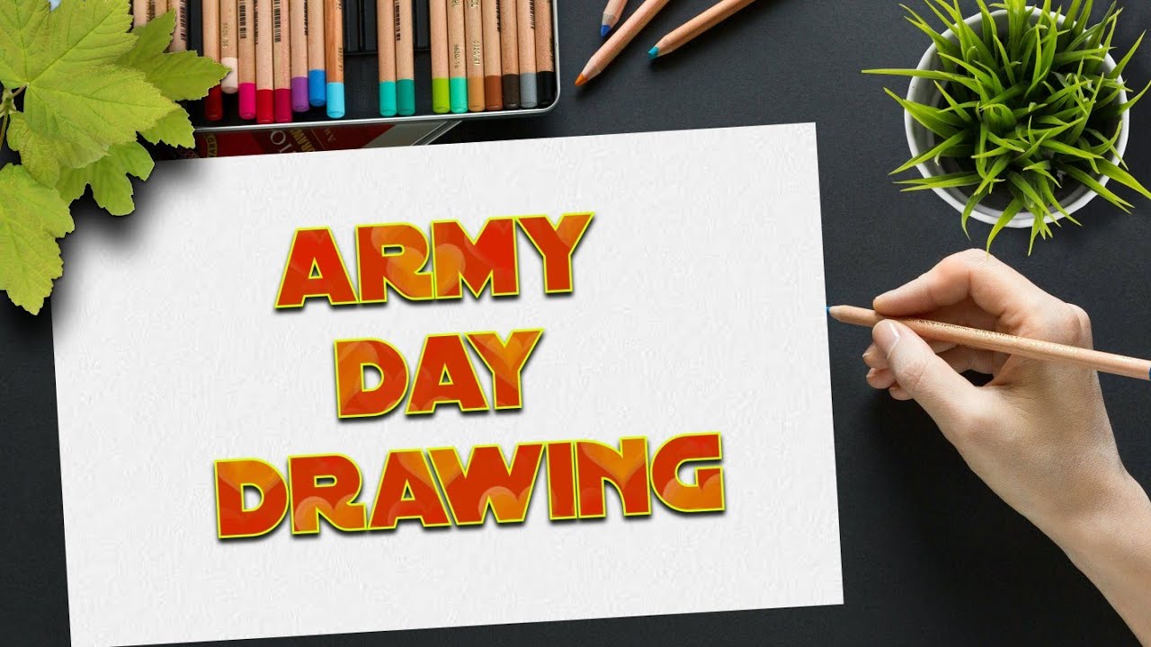 national army day drawing/national army day poster drawing/drawing on ...