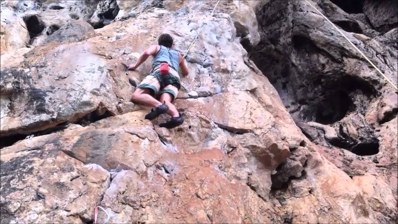 Rock Climbing at Railay Beach with Real Rock - YouTube