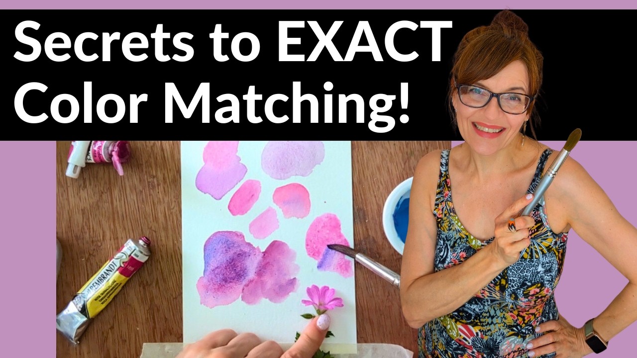 The EASY way to match EXACT Colors! (Watercolor color matching garden ...