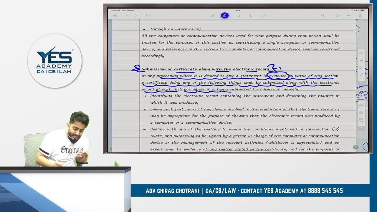 BSA | JIGL | CS Executive | Bharatiya Sakshya Adhiniyam 2023 | Lecture 2 | Adv Chirag Chotrani ...