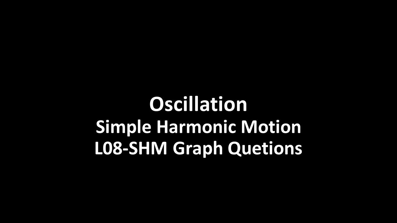 L08 SHM Graph Questions | PHYSICS | IIT JEE | NEET | CBSE - YouTube