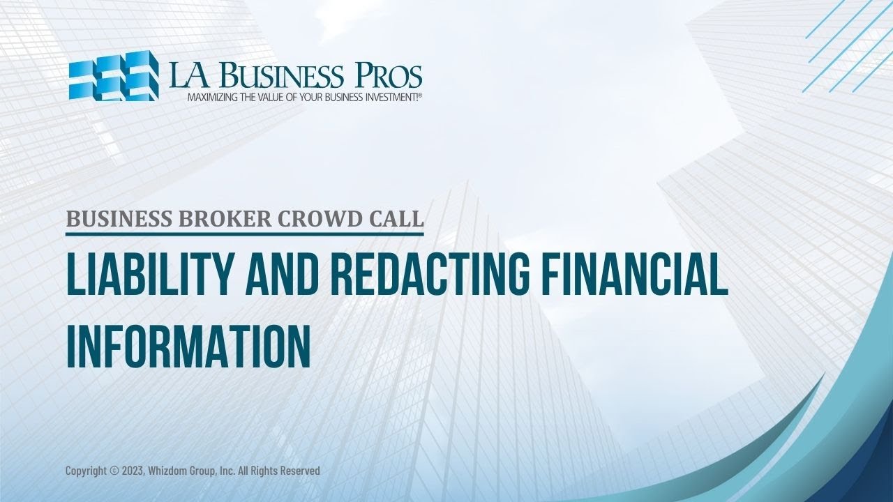 Liability and Redacting Financial Information - YouTube