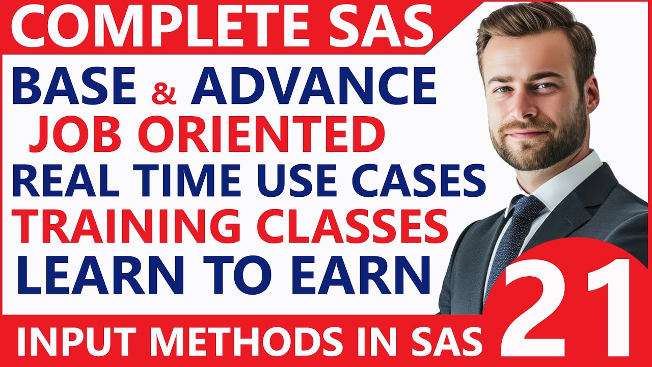 SAS Tutorial For Beginners 👌 SAS Input Methods - Difference Between List and Column Input👍Video ...
