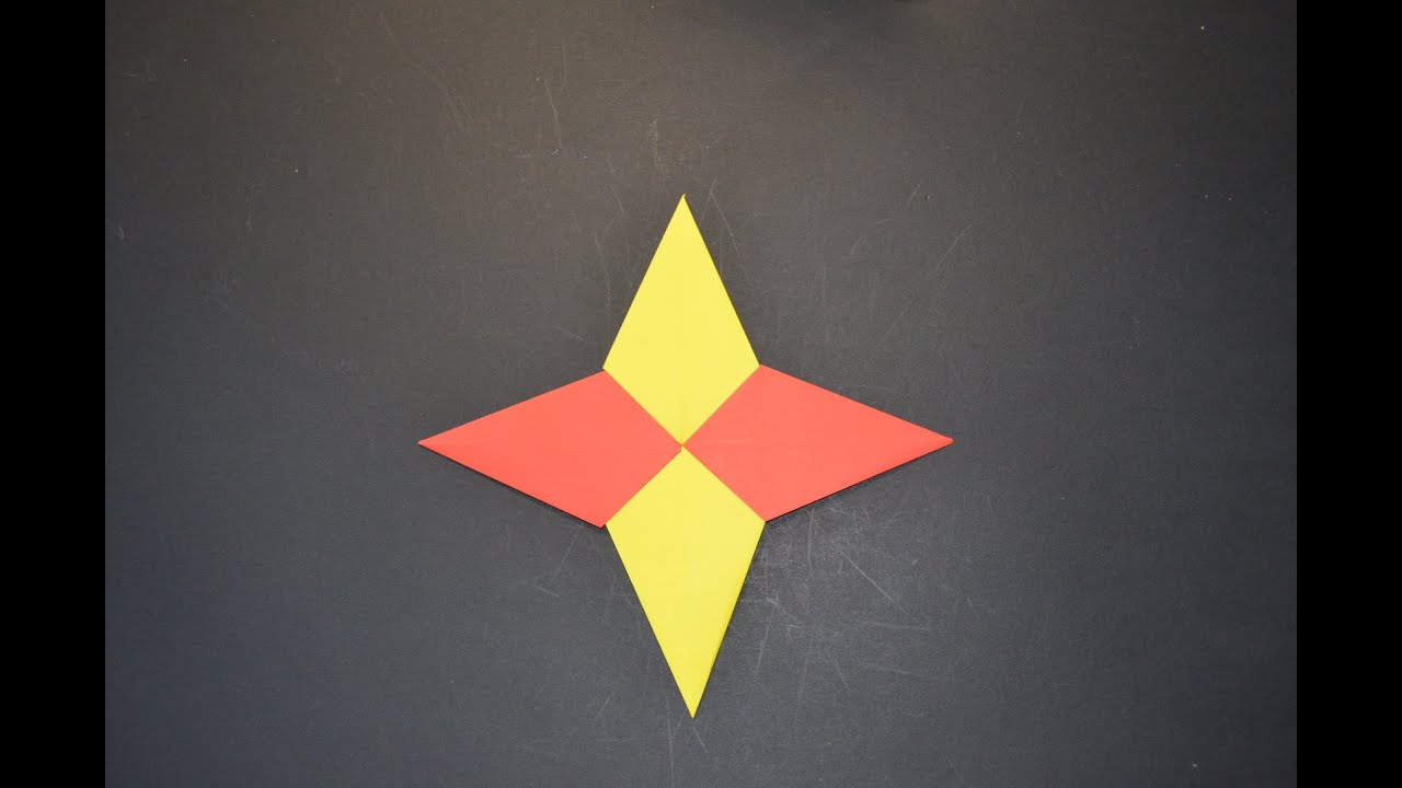 Como hacer una estrella ninja de papel – Shuriken de Papel - Estrella ...