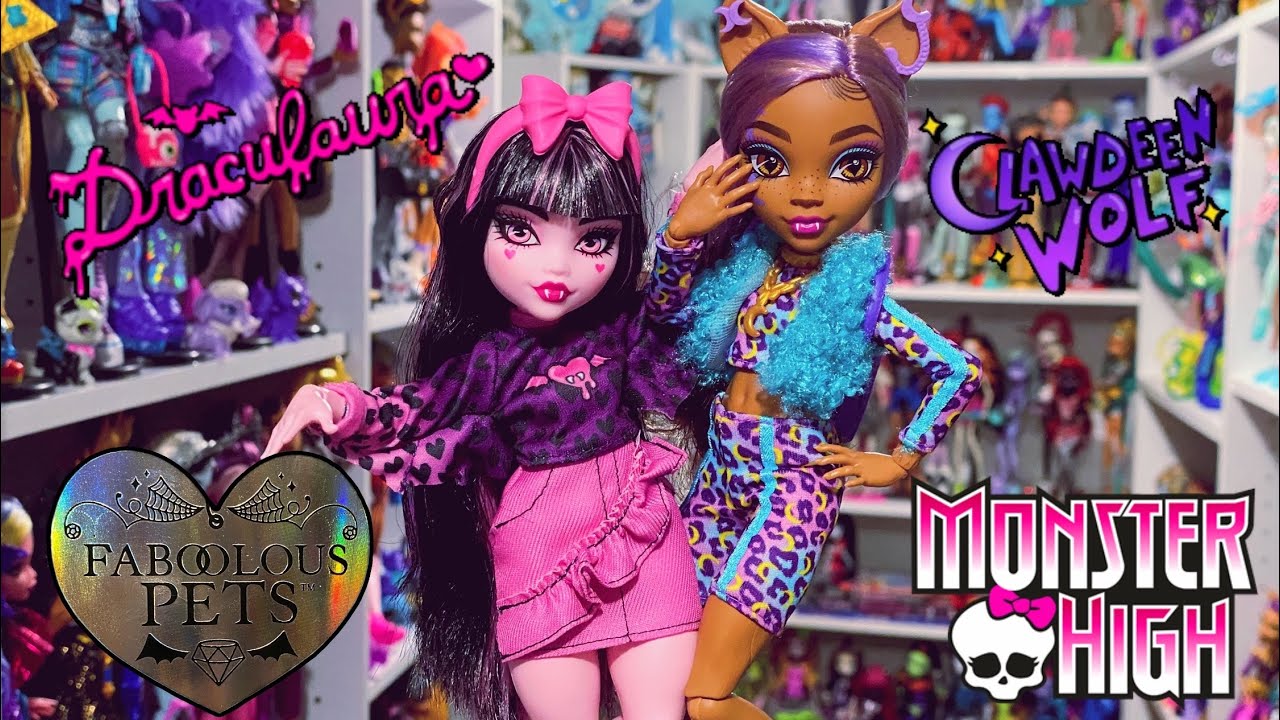 (Adult Collector) Monster High Faboolous Pets Clawdeen and Draculaura ...