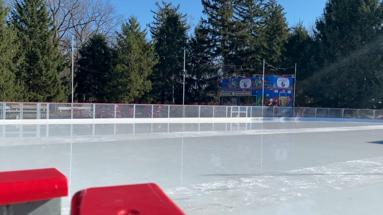 Holliday Park opens first outdoor ice skating rink - YouTube