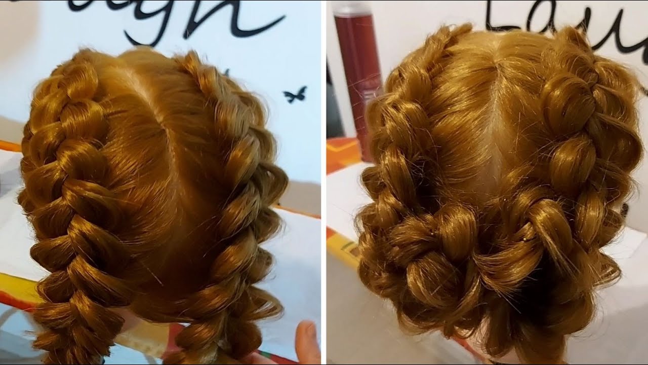 Impletitura pe dos pas cu pas || Doua cozi impletite - YouTube