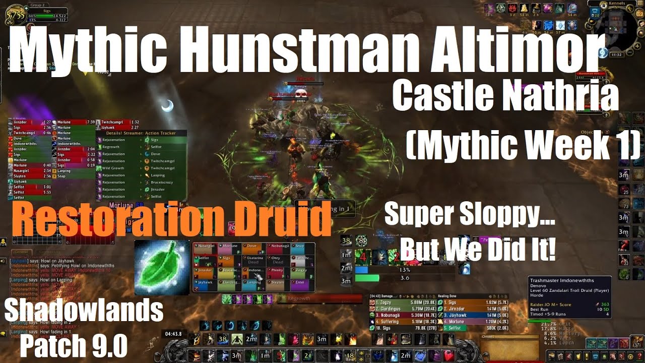 Mythic Huntsman Altimor! - Restoration Druid PoV - Castle Nathria ...