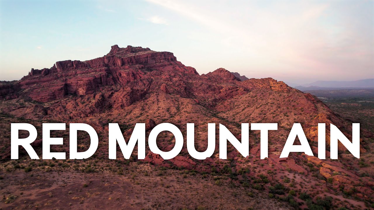 Aerial Stock Footage of Red Mountain in Arizona - YouTube