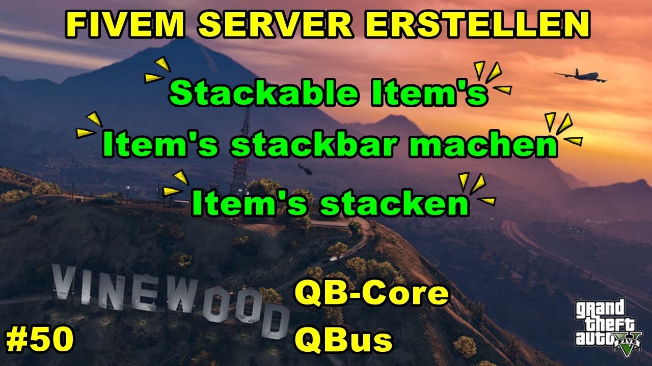 FiveM Server erstellen QB-Core ( Stackable Items / Items Stackbar machen ) #50 - YouTube