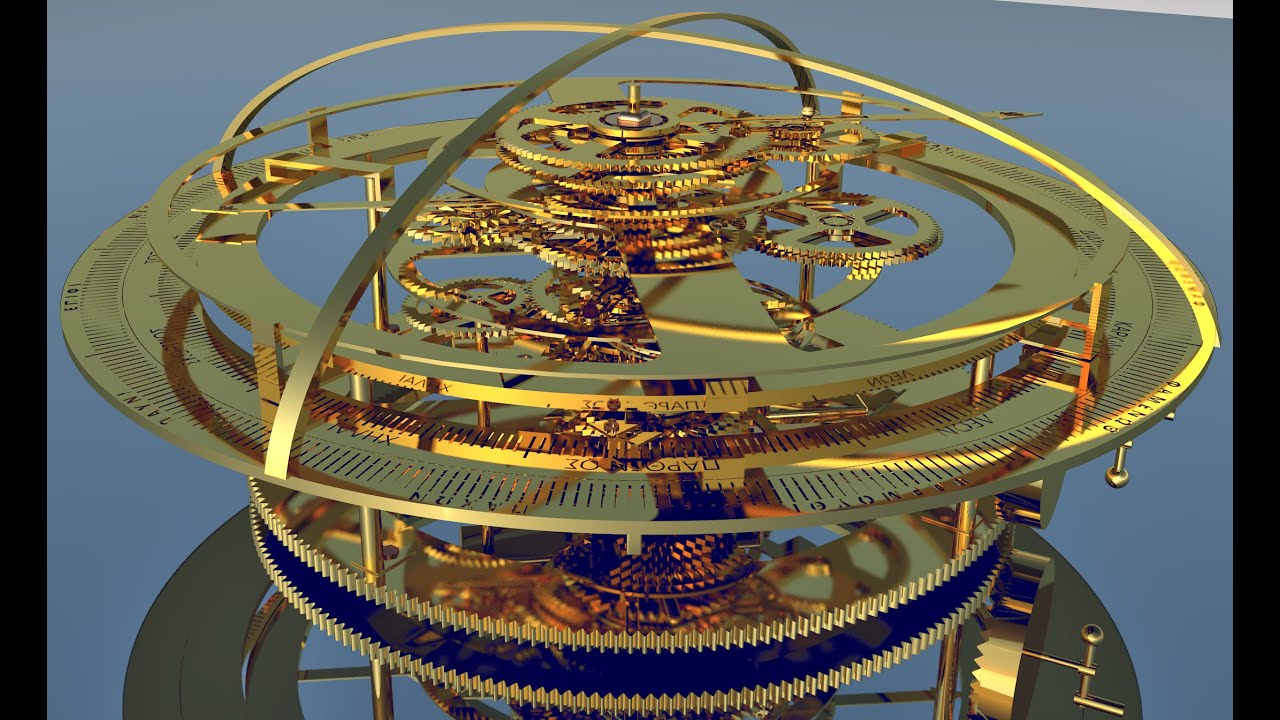 Antikythera mechanism planetary system (3d modeled in Cinema 4D R19 and ...