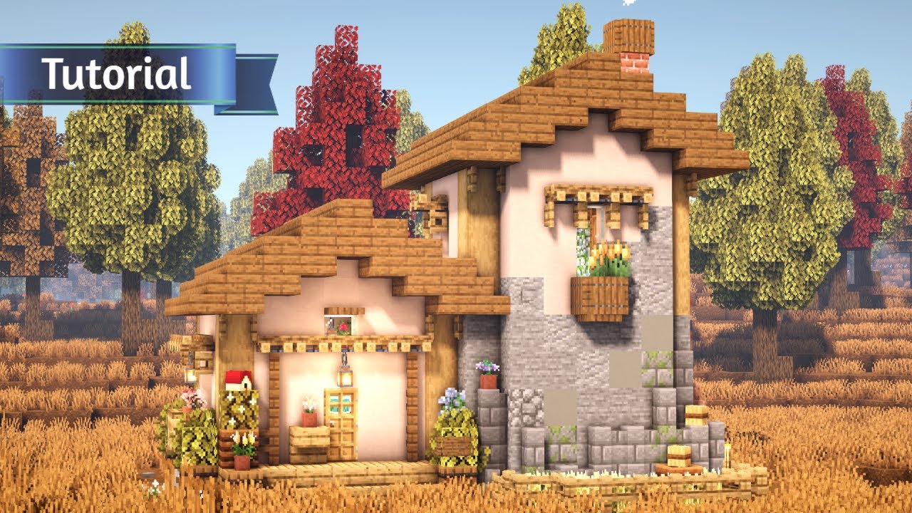 Minecraft : How to build a Cute Terracotta House - YouTube