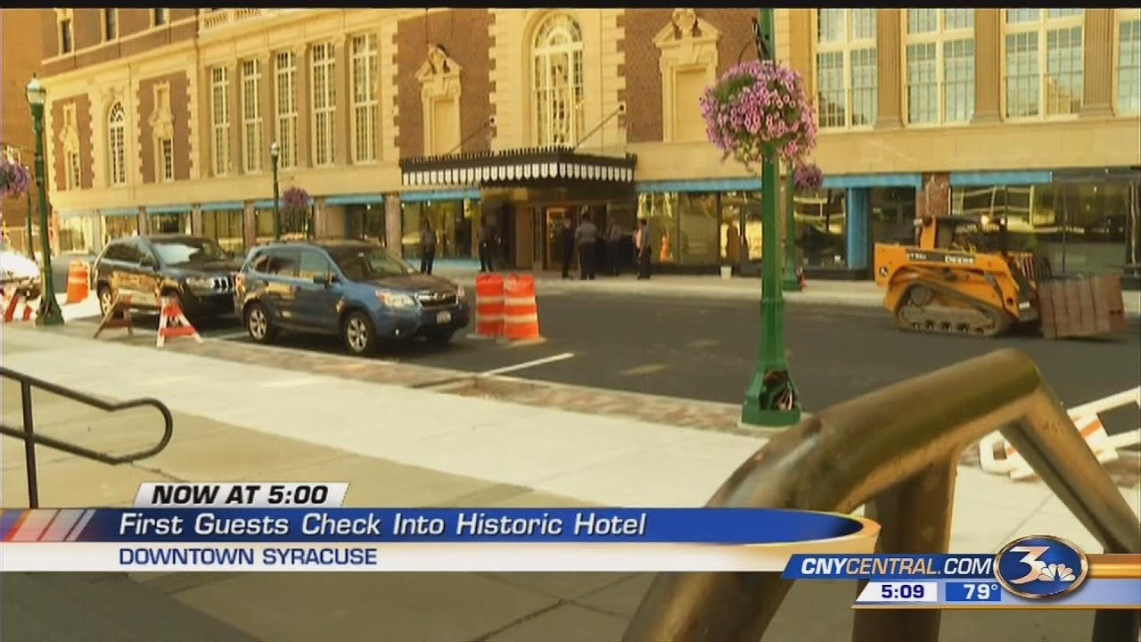 WSTM NBC3 First Guest Check Into Historic Hotel - YouTube