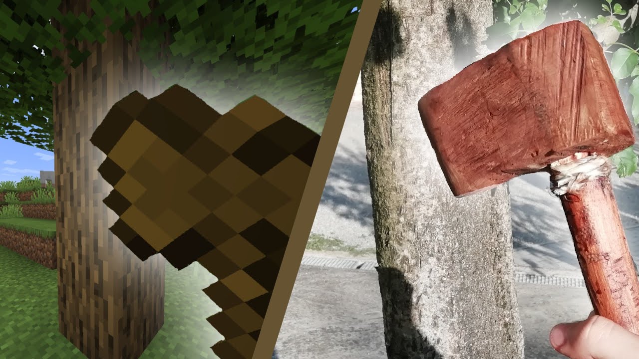 Can a Wooden Axe Chop Down a Tree? - YouTube