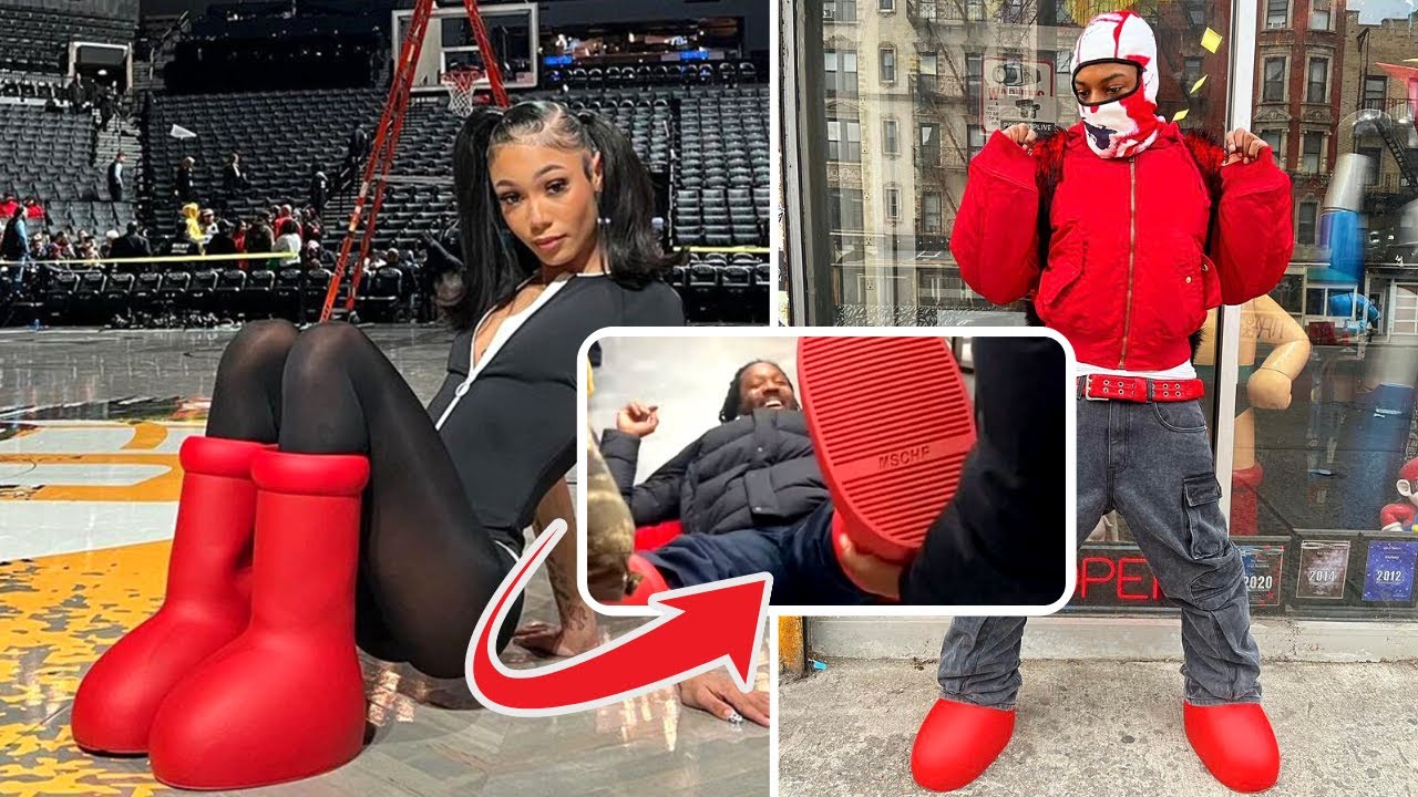 Would You Wear These Crazy MSCHF Big Red Boots? - YouTube