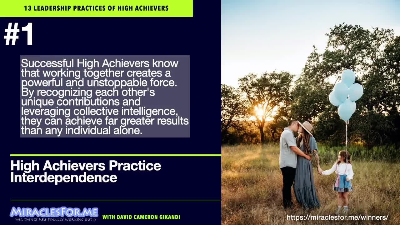 High Achievers Practice Interdependence - YouTube