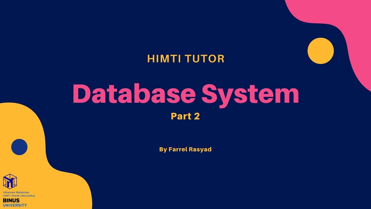 [HIMTI TUTOR] Database System - Part 2 - YouTube