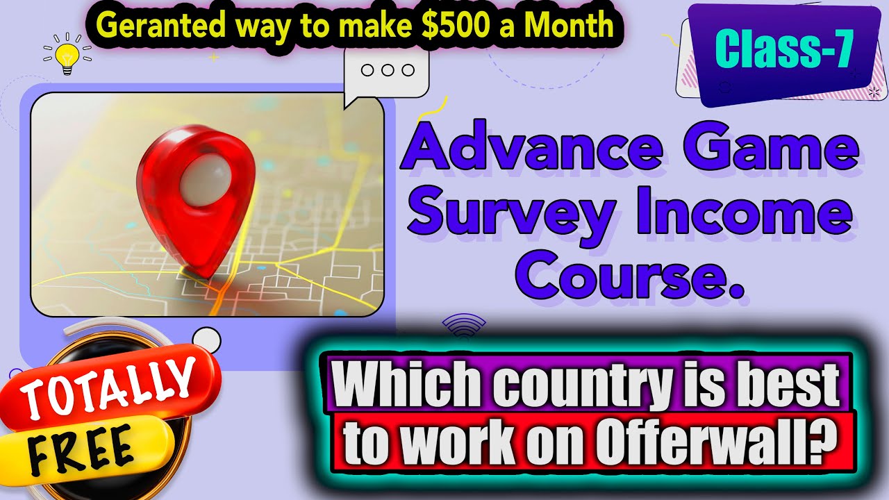 basic to advance game survey method Which country is best to work on Offer wall ? make money ...