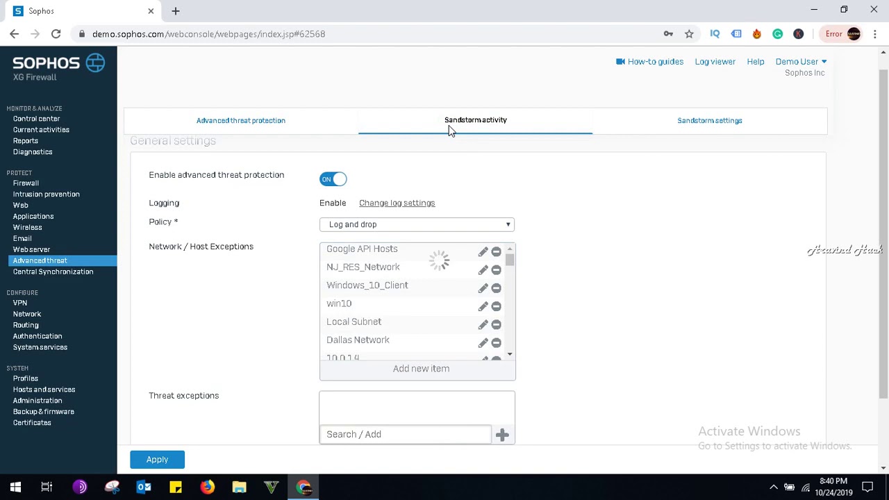 Configure Advance Threat Protection In Sophos XG 230 Firewall - YouTube