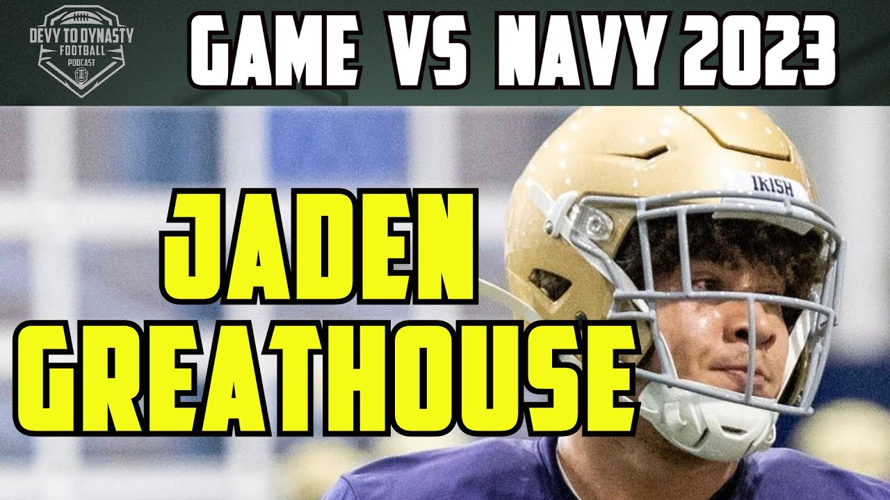 Jaden Greathouse Highlights Vs Navy Notre Dame Football 2023 Youtube