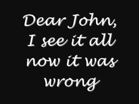 dear john-taylor swift (lyrics) - YouTube