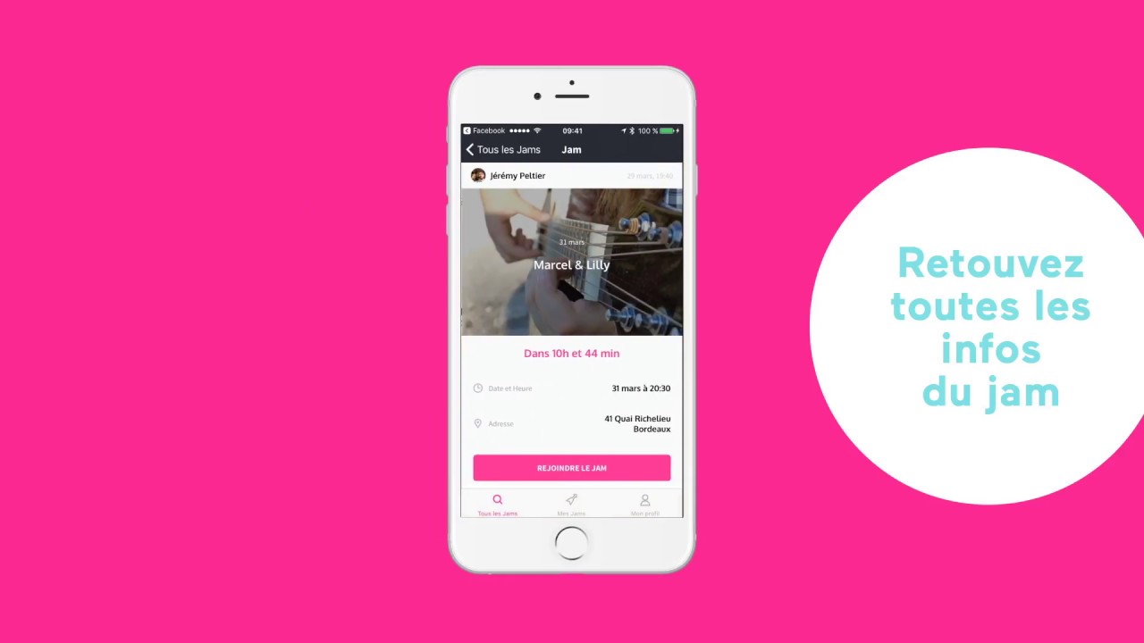 Présentation de l'application mobile JAM IN (IOS et Androïd) - YouTube