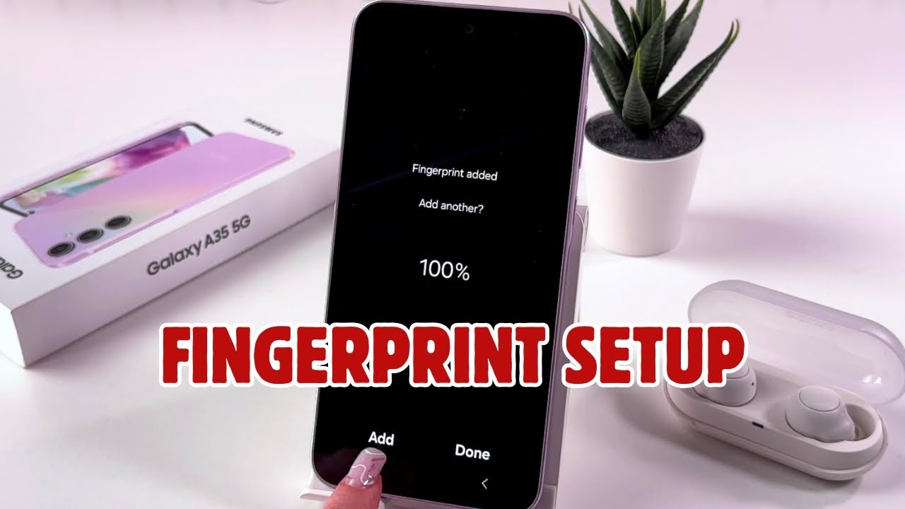 Samsung Galaxy A35 5G: How to Set Up Fingerprint Unlock - YouTube
