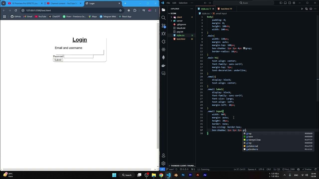 Login page design html css bagla tutorials - YouTube