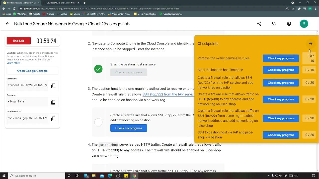 Build and Secure Networks in Google Cloud Challenge Lab | Qwiklabs [GSP322] - YouTube