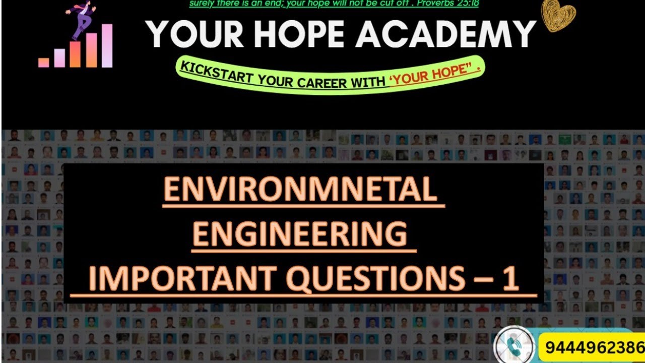 TWAD JE / TNPSC JDO JE ENVIRONMENTAL ENGINEERING Previous Year ...
