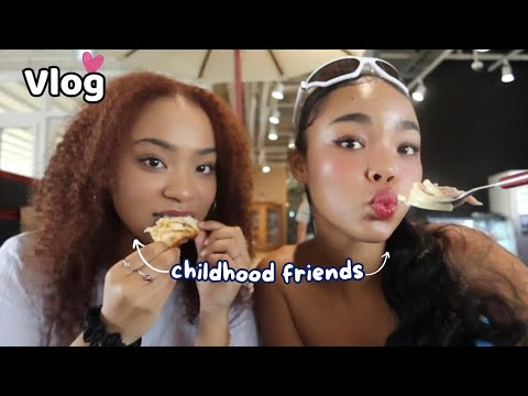 Summer break vlog in Korea: Hang out with Jenny park👧🏽, eating, shopping and having a sleepover ...