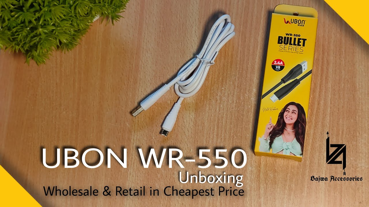 Best Data Cable | Fast Charging | Best Brand | V8 Cable | Ubon | WR-550 | Bullet Series - YouTube