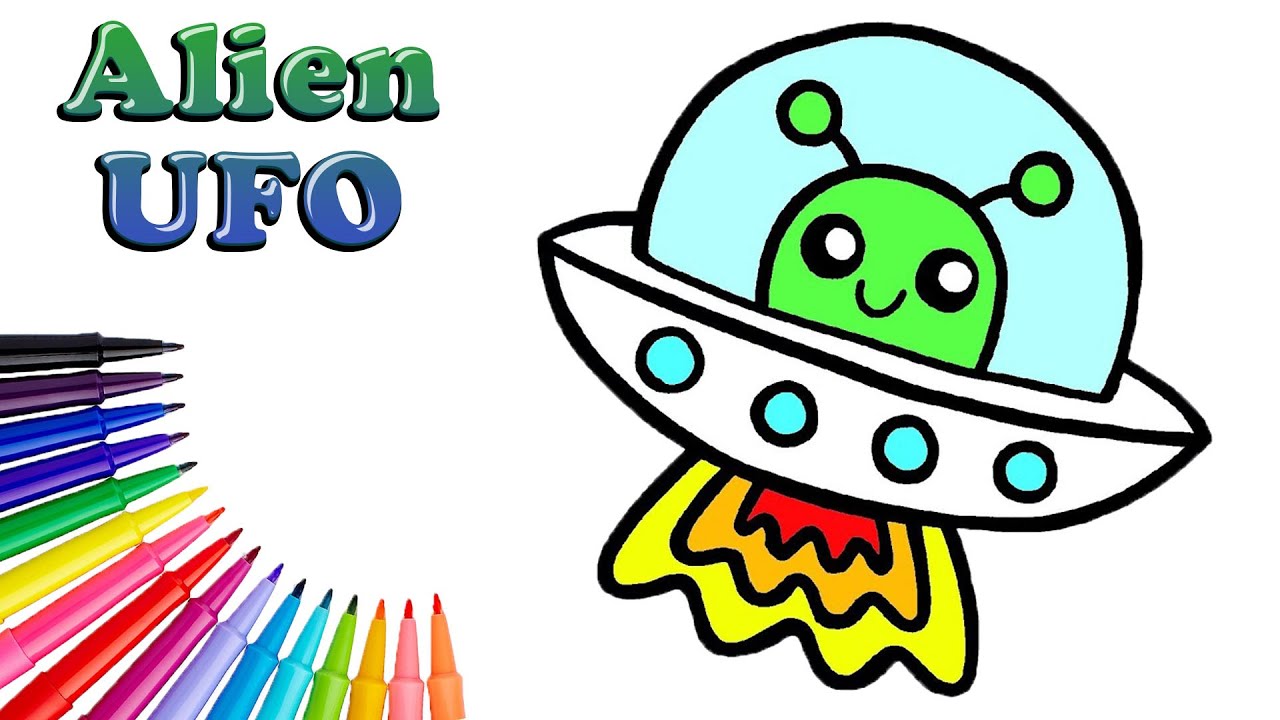 How to Draw an Alien UFO | Alien Drawing | Drawing an UFO With Me - YouTube