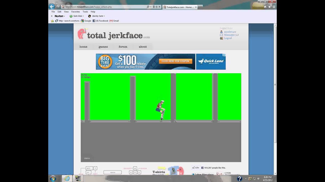 happy wheels part 3 new charcter pogo man! - YouTube