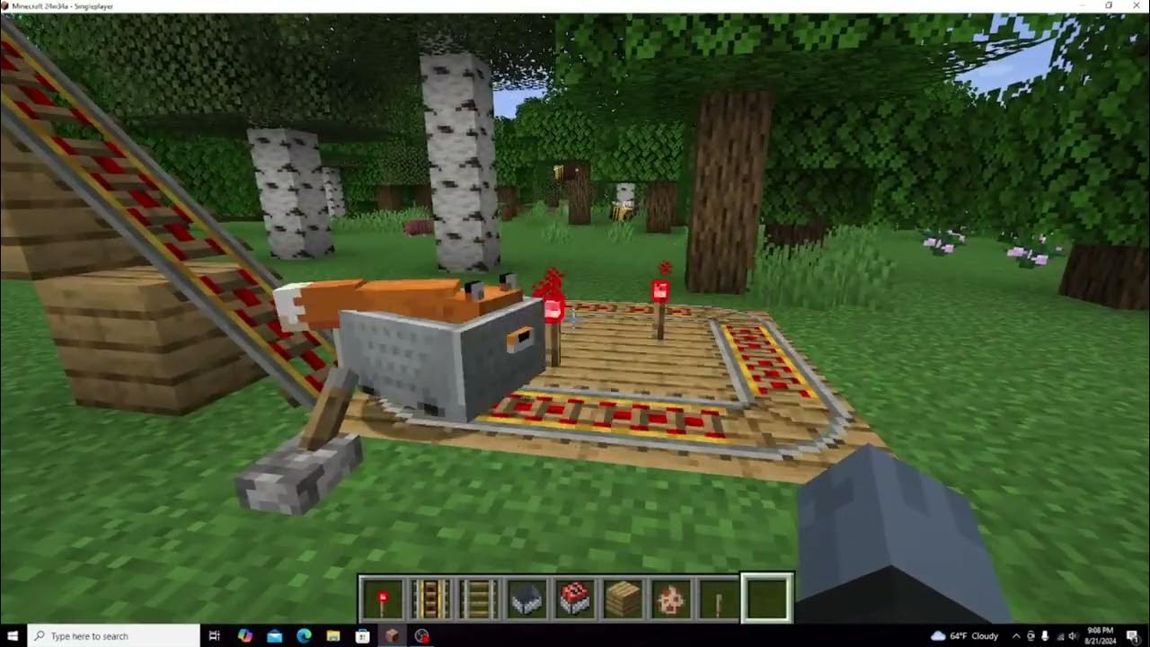 New minecart features and commands in the new Minecraft Java 24w33a ...