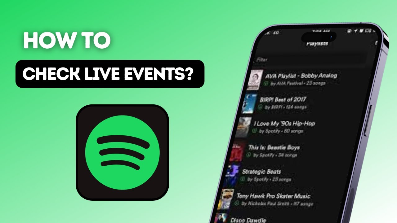 How to check out live events on Spotify? - YouTube