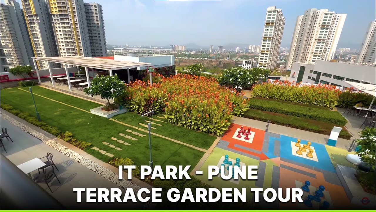 IT Park Pune, Terrace Garden Tour | Blue Ridge Phase 1 - YouTube
