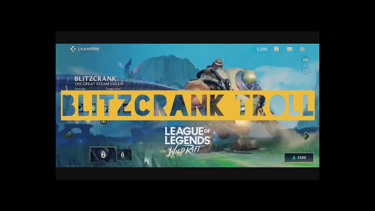 BLITZCRANK FUNNY TROLL | LEAGUE OF LEGENDS: WILD RIFT - YouTube
