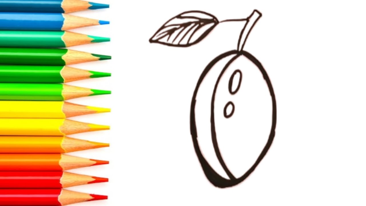 apricot drawing/apricot drawing for kids and toddlers 🥰 - YouTube