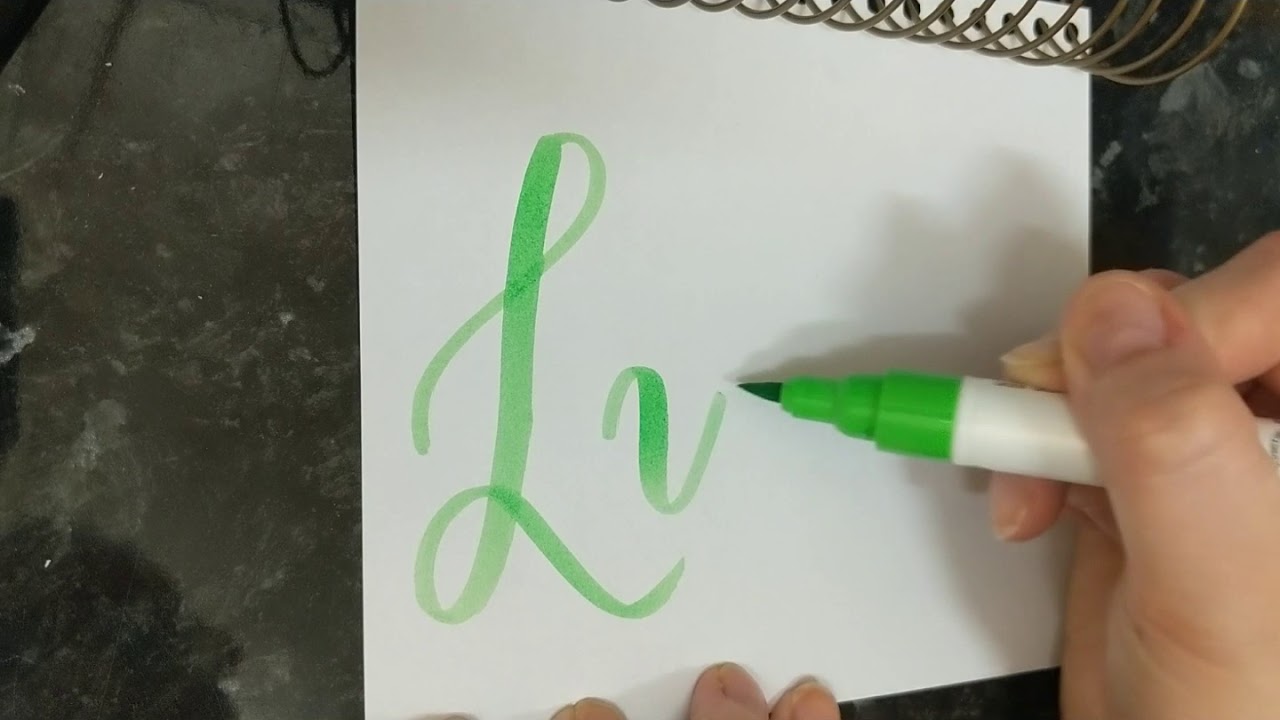Lucy - modern calligraphy name - YouTube
