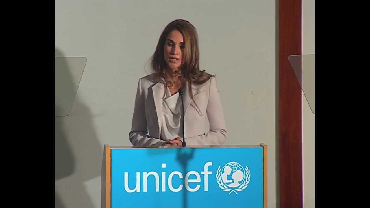 Queen Rania at the Education Cannot Wait conference - YouTube