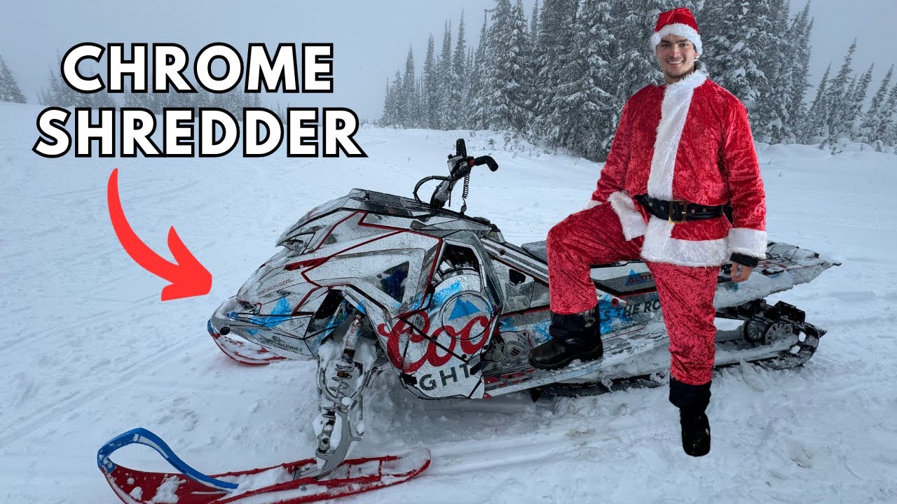 Santa Delivers Snow on a Chrome Shredder - YouTube